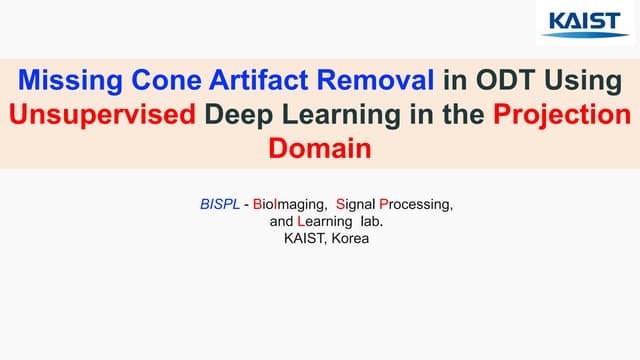 Missing Cone Artifact Removal In Odt Using Unsupervised Deep Learning