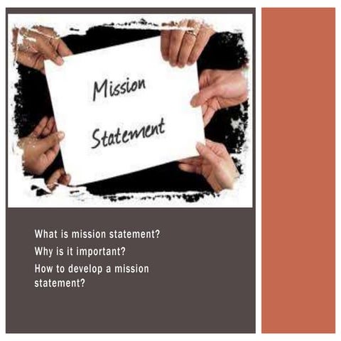 Mission Statement and Objective Setting | PPT