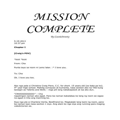 Mission complete | PDF