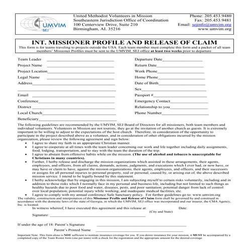 4 YWAM Leader Reference Form | PDF