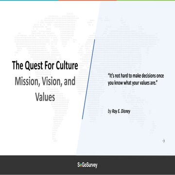 Mission, Vision, and Values The Quest For Culture | PPTX