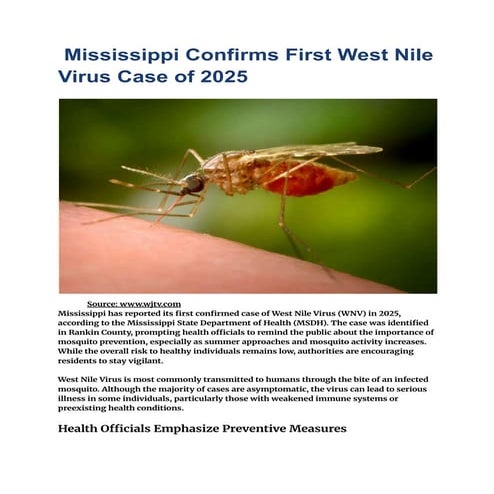 _Mississippi Confirms First West Nile Virus Case of 2025.pdf