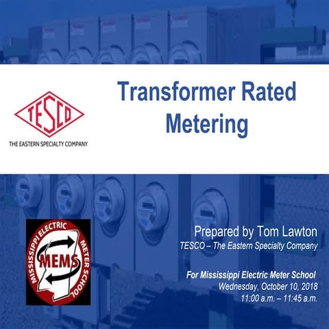 Transformer Rated Metering | PPT