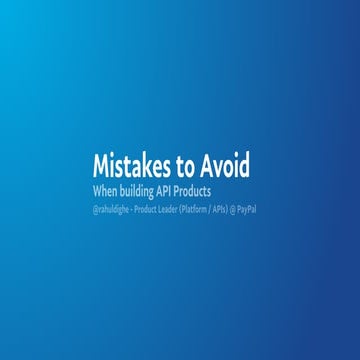 Mistakes To Avoid Api Product Ppt