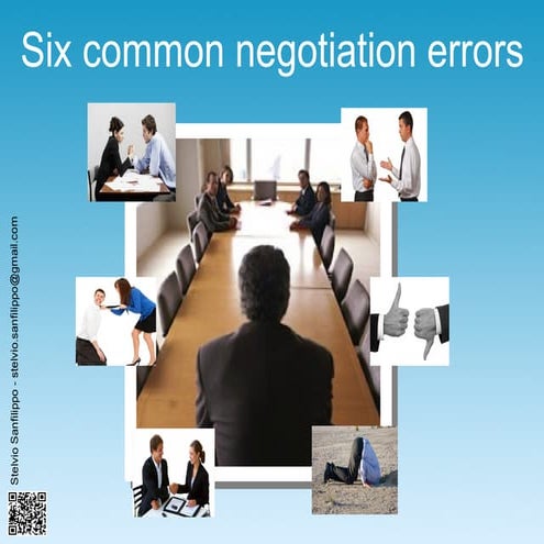 Six common negotiation errors | ODP