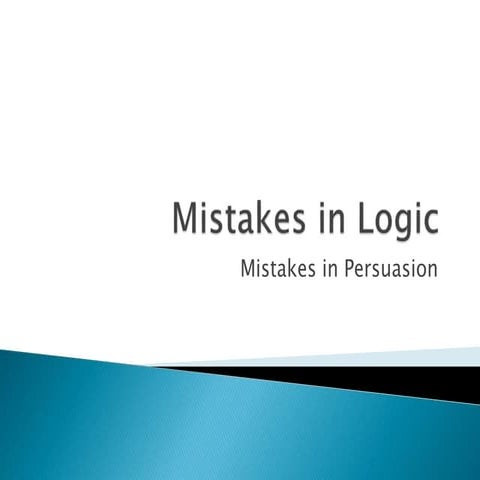 Mistakes in logic | PPTX