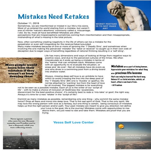 Why making mistakes is important in life | PDF