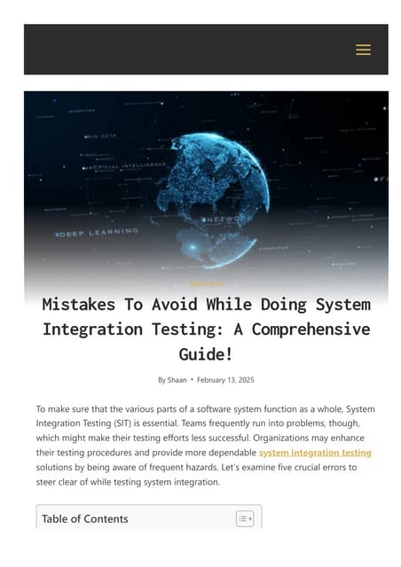 System Integration Testing A Complete Guide with Challenges and Best ...
