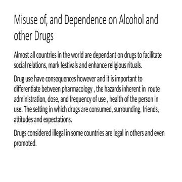 Substance use disorder | PPTX