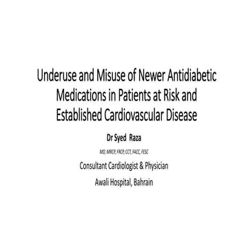Underuse and Misuse of Newer Anti diabetic Medications in Patients at ...