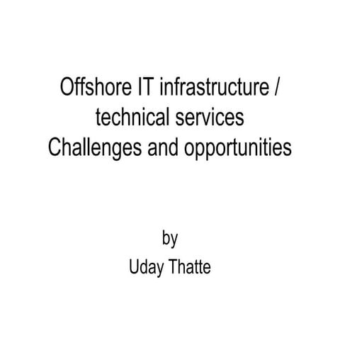 Offshore Infrastructure Support | PPT