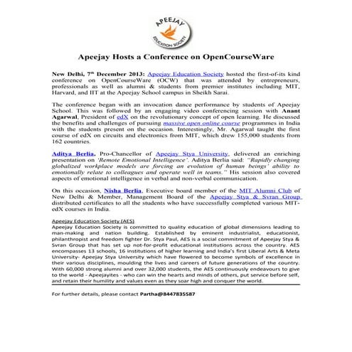 Mit ed x conference | PDF