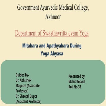 Mitahara-and-Apathyahara For Yogi and it's Significance to maintain one ...