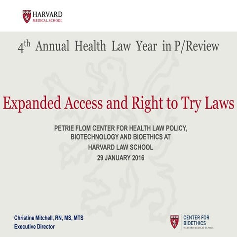 Christine Mitchell, "Expanded Access and Right to Try Laws" | PDF