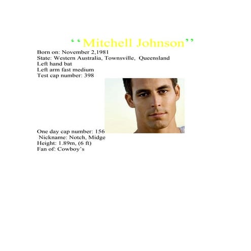 Mitchell johnson | DOC