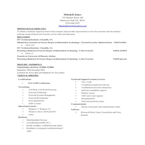 Mitchell jones res | DOCX