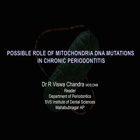 Mit DNA mutations in periodontics | PPT