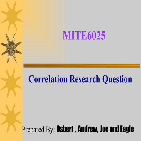 Mite6025 Correlation2 | PPT | Education