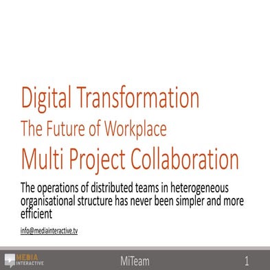 MiTeam Collaboration and Learning Platform | PPT