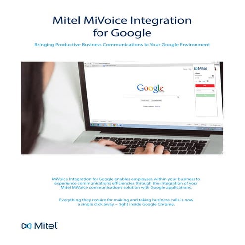 Mitel MiVoice Integration with Google Apps | PDF | Browsers | Computer Software and Applications