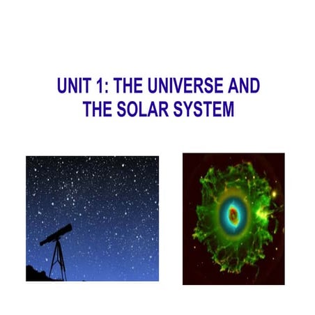 Unit 1 The Universe and the Solar System 1 ESO | PDF