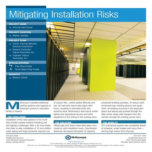 CRAC Units Installation for a Data Center Project in Alpharetta, GA | PPTX