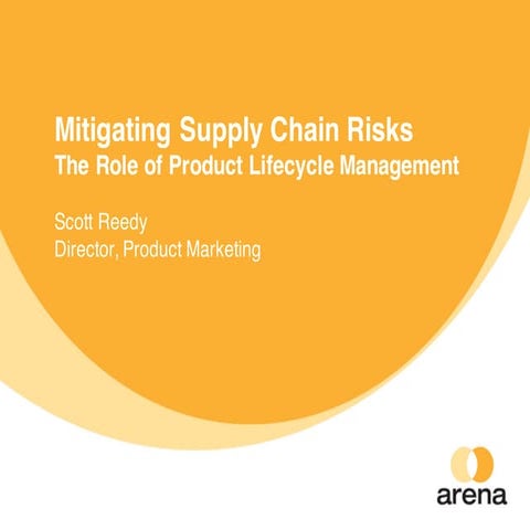 Mitigating supply chain risks | PDF | Logistics | Business