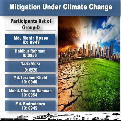 Mitigation under climate change. | PPT