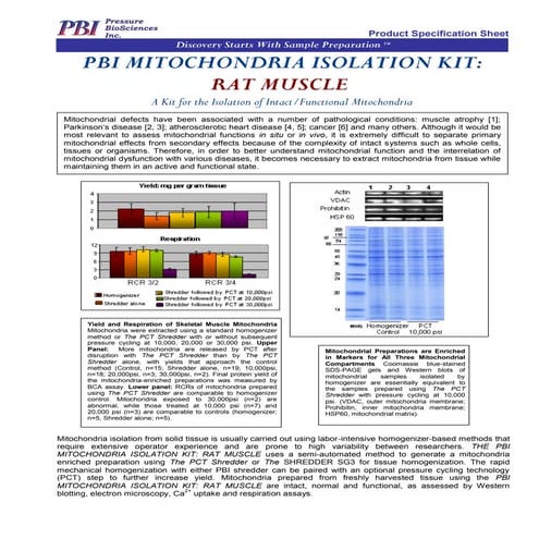PBI Mitochondria Isolation Kit | PDF