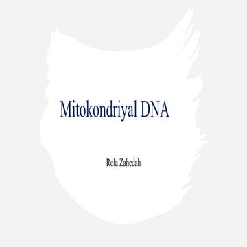 mitochondrial DNA.pptx.................. | PPT