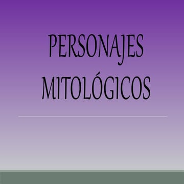 mitologia griega para la sexto grado primaria | PPTX