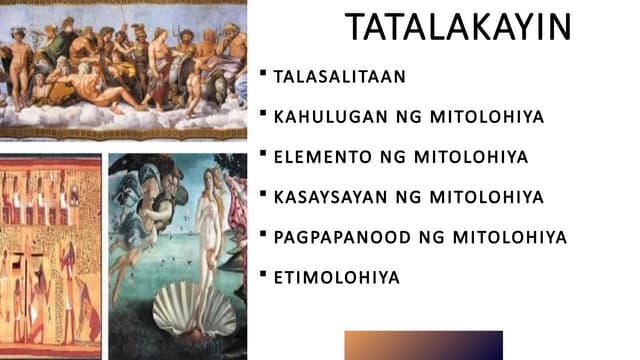 Mga elemento ng mitolohiya | PPT