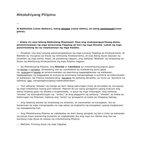 Mitolohiya ng africa | PPTX