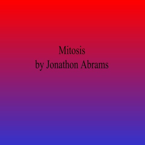 Mitosis Presentation | PPT