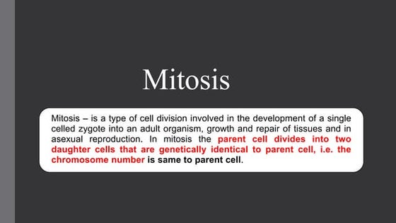 Mitosis | PPTX