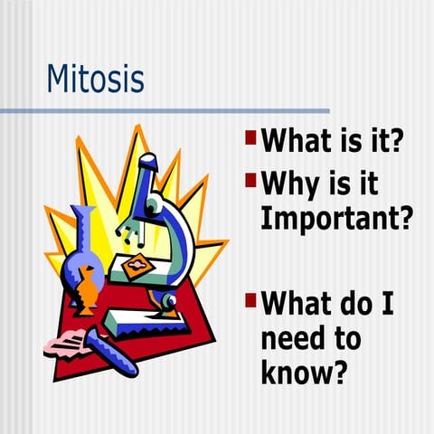 Life Sciences Grade10, Cell Division: Mitosis (and cancer) | PPTX