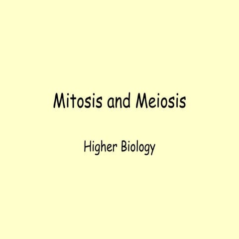 Mitosis and meiosis | PPT