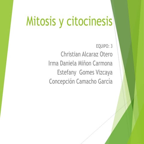 Mitosis y citocinesis | PPTX