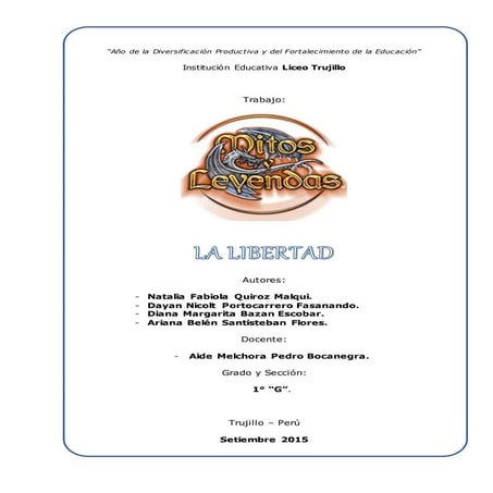 Mitos y leyendas de lima | PPTX