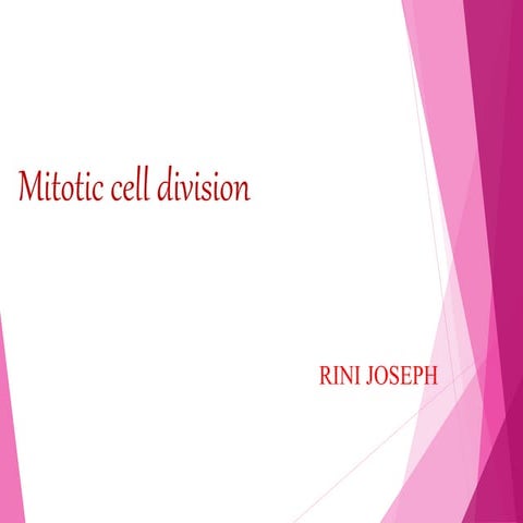 Mitotic cell division | PPTX