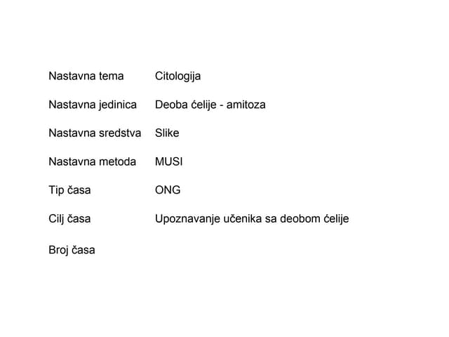 Deoba ćelije | PPTX