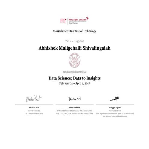 Data Science - MIT Professional Education Program | PDF