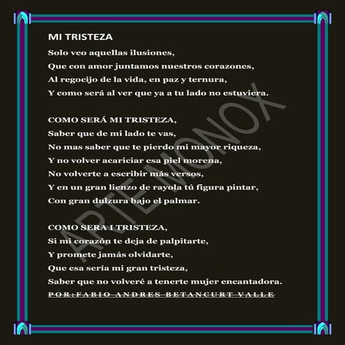 Mi tristeza | DOCX