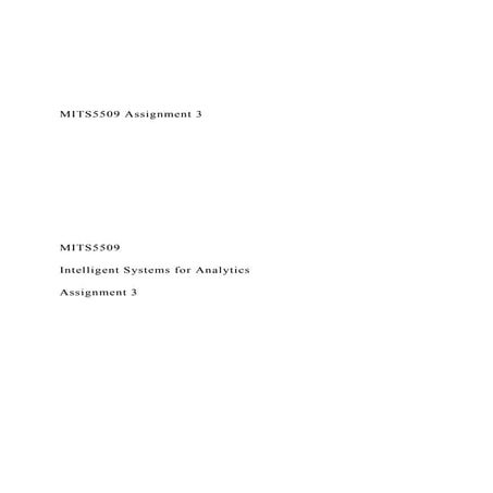 MITS5509 Assignment 3 MITS5509 .docx