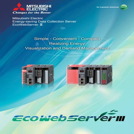 Mitsubishi electric energy saving data collection server eco webserveriii | PDF