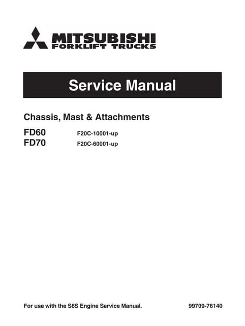 CATERPILLAR CAT DP70 FORKLIFT LIFT TRUCKS Service Repair Manual SN：T20C ...