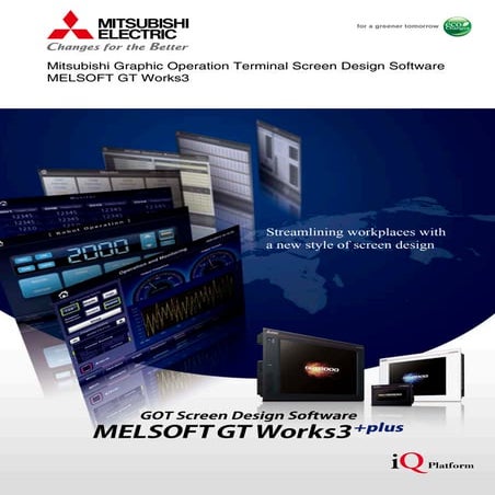 Mitsubishi graphic operation terminal screen design software melsoft gt ...