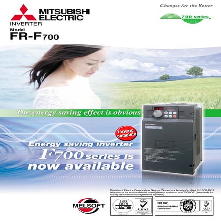 Mitsubishi inverter freqrol-f700 series | PDF
