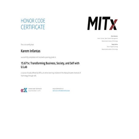 15.671x: Transforming Business, Society, and Self with U.Lab