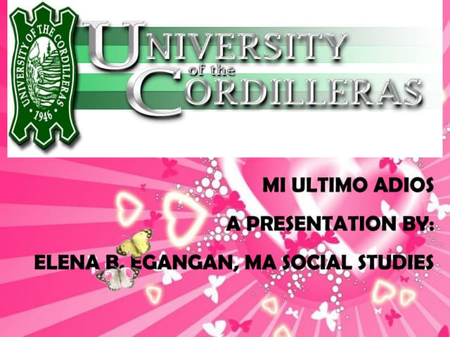 Mi Ultimo Adios or My Last Farewell of Rizal | PPTX